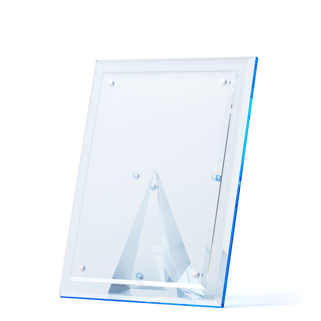 Beveled Photo Frame Ocean Blue