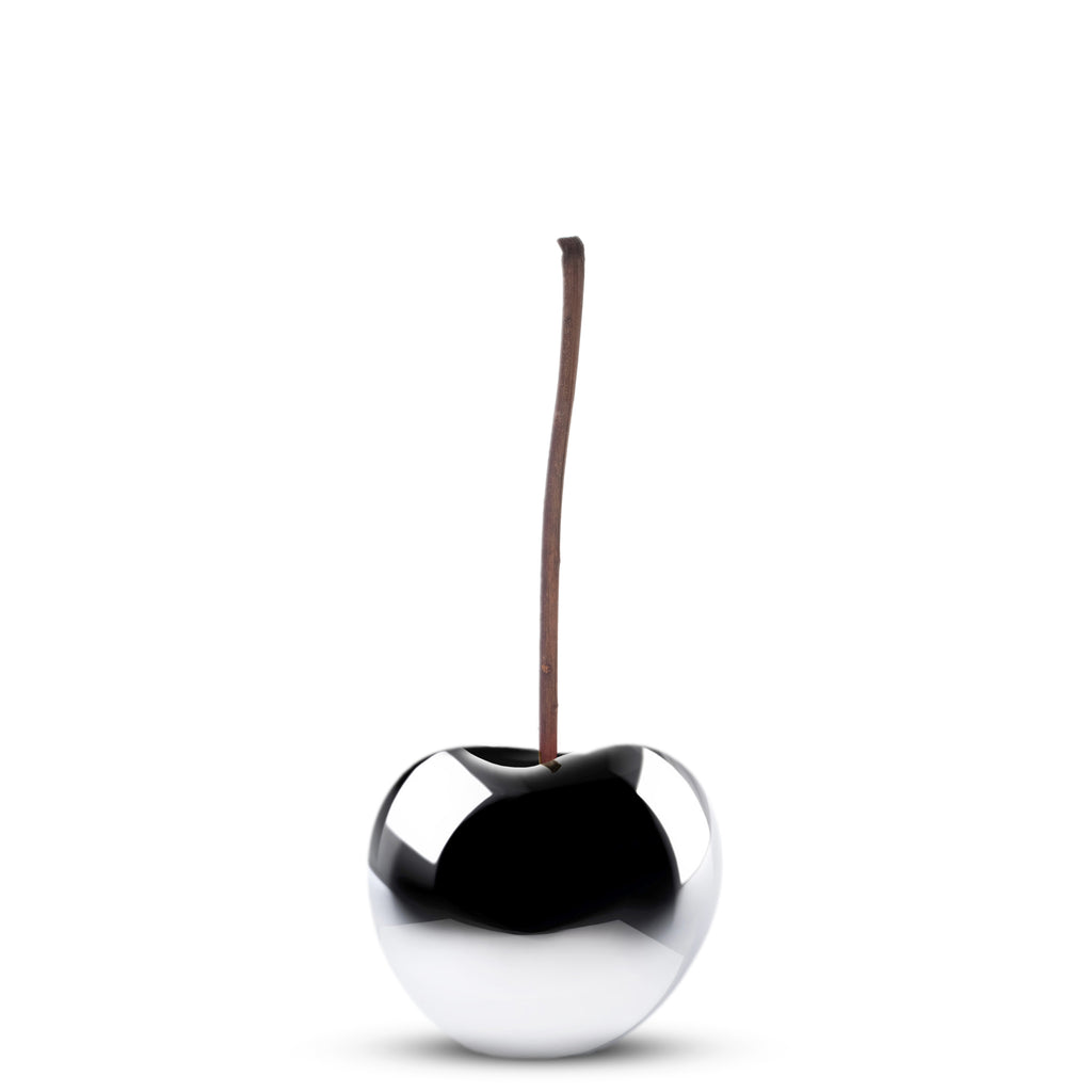 Cherry Metallic & Chrome Finish Chrome (Ø 33 x H 30) cm