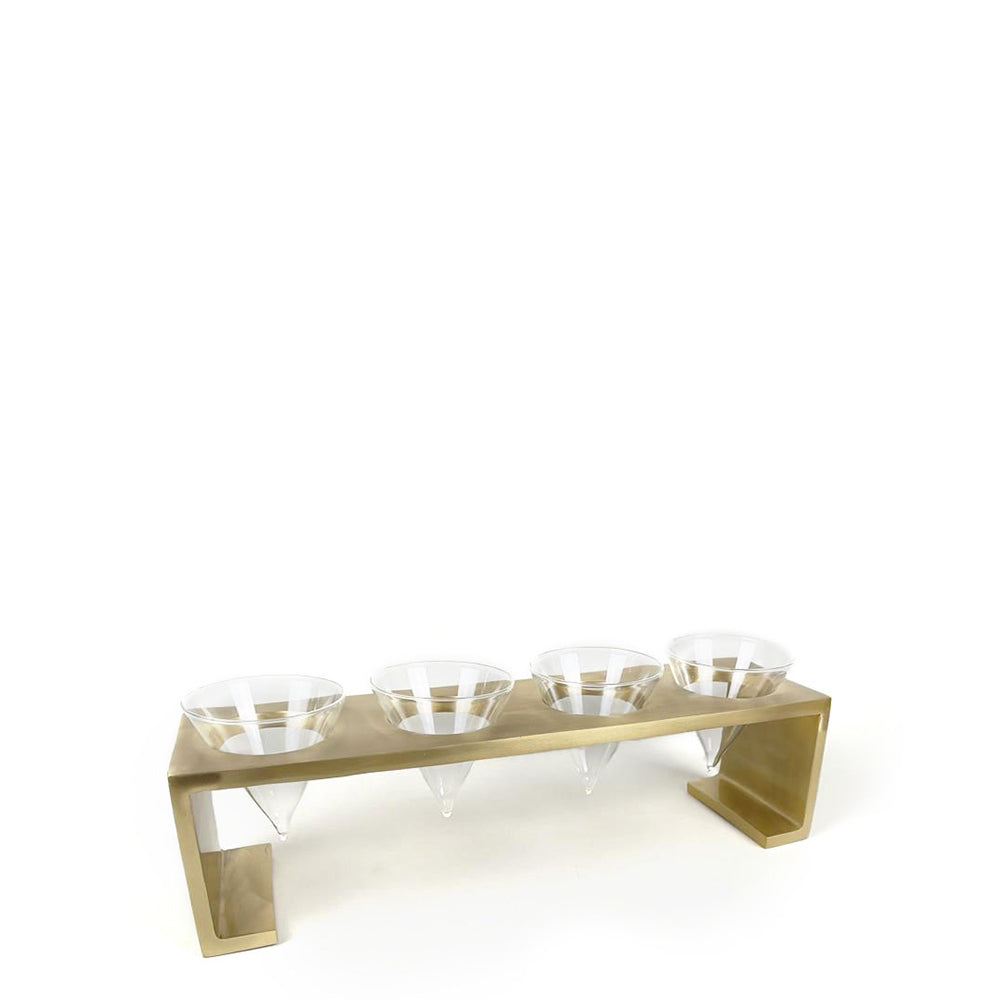 Cone Bridge Gold / Clear (L 47 x W 12 x H 12) cm