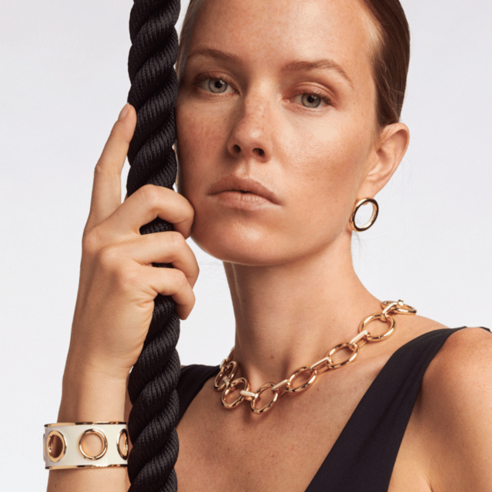 Eyelet Earrings White Sand