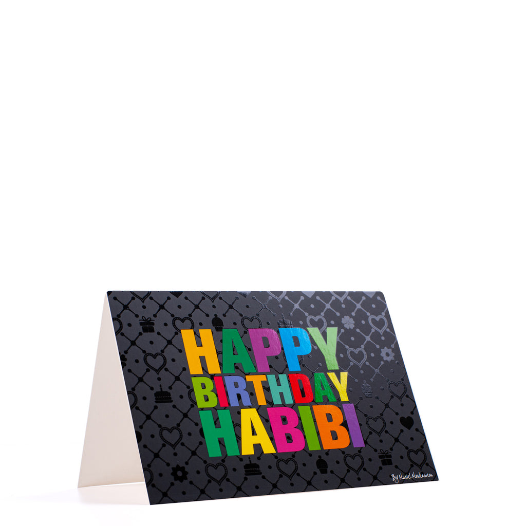 Mukagraf Happy Birthday Habibi Greeting Card