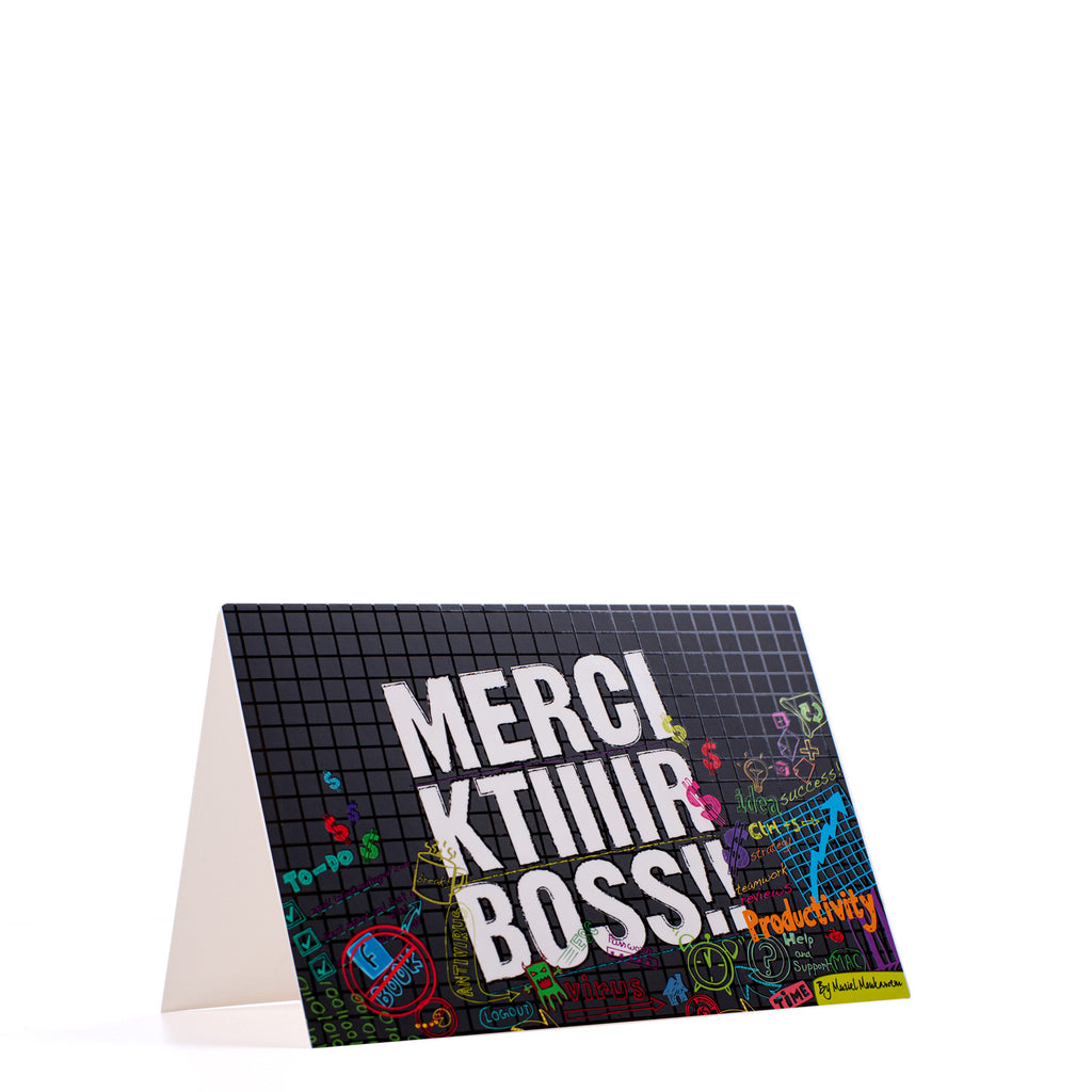 Mukagraf Merci Ktir Boss Greeting Card