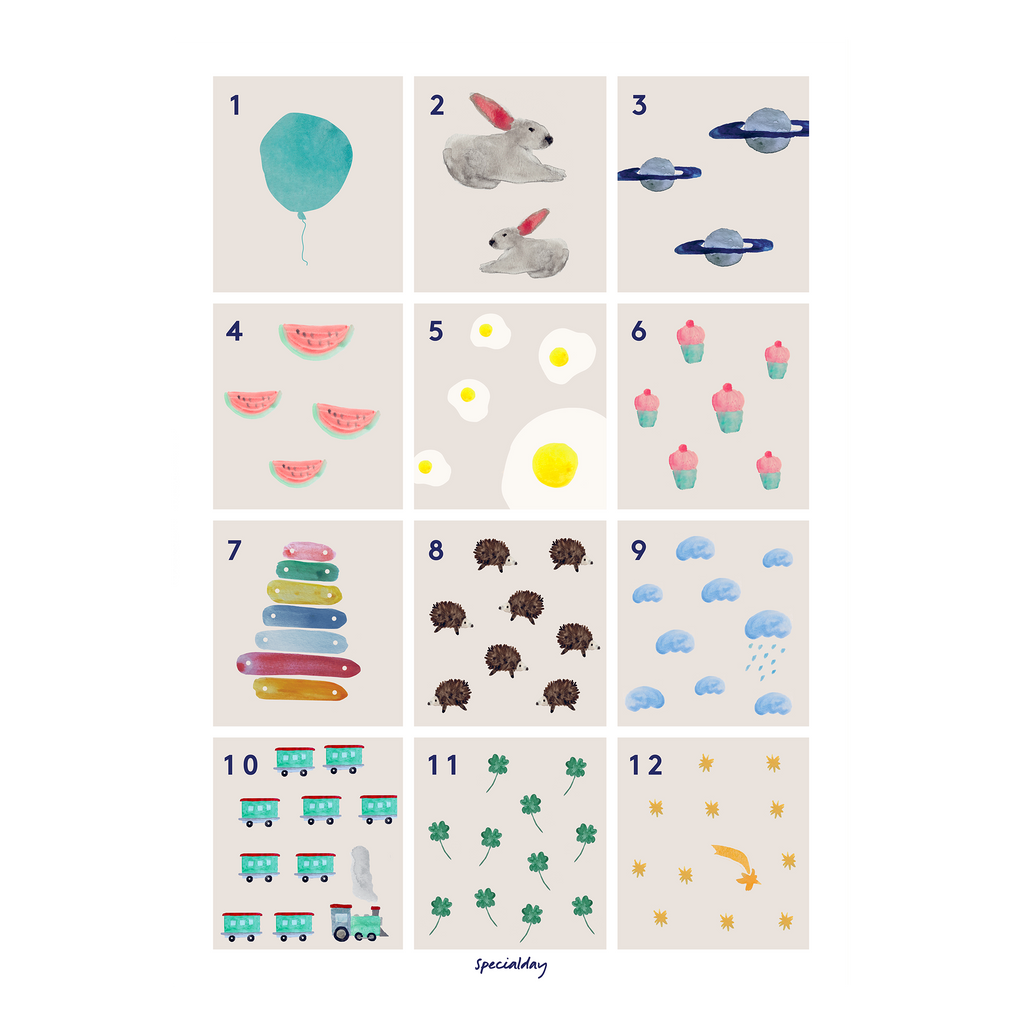 Numbers Poster (L 42 x H 59) cm
