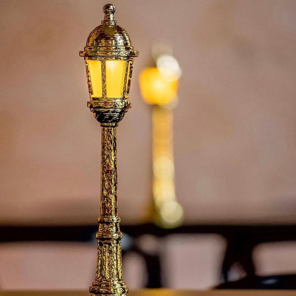 Street Rechargeable Gold Lamp (Ø 10 x H 42) cm