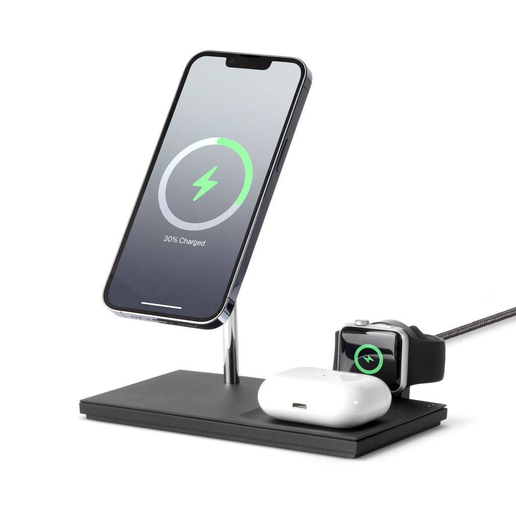 Snap 3-in-1 Magnetic Wireless Charger Black